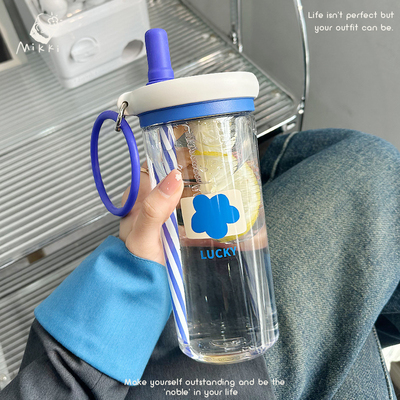 MIKKI克莱因蓝夏日水杯塑料杯