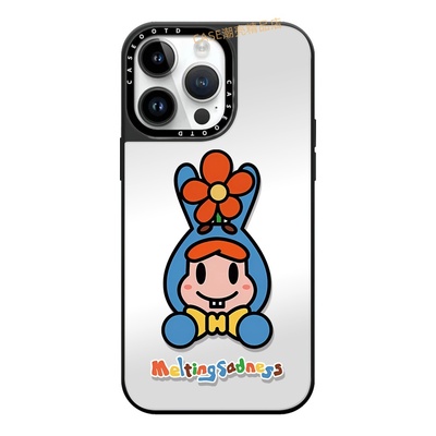 CASE花花世界蓝色兔子适用于苹果手机壳iPhone17 16Pro Max12 13 14 15Pro/plus air手机防摔保护壳可爱