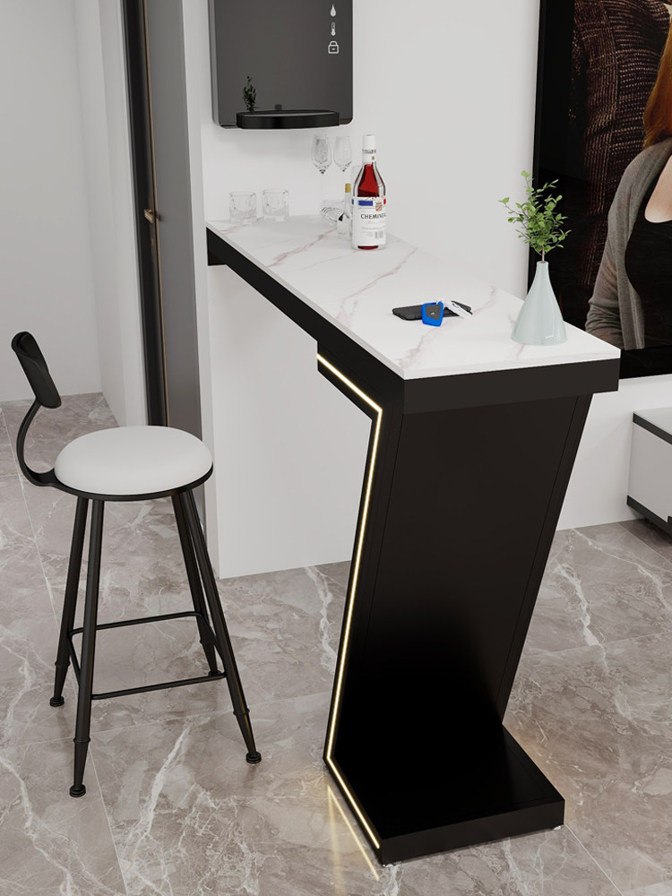 Light Luxury Guest Restaurant Partition Bar Table Integrated For Home ...