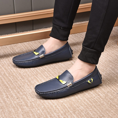 家尼欧洲站豆豆鞋真皮英伦透气