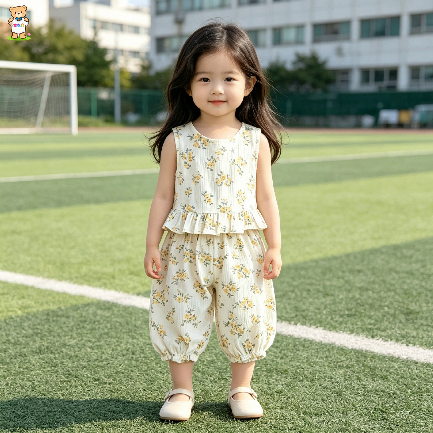2026婴幼儿两件套夏装印花女宝宝外出服儿童公主套装