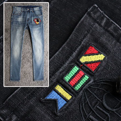 秋季弹性修身男士牛仔裤