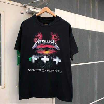 Metallica1994重金属乐队vintage美式复古潮牌宽松男女情侣款T恤