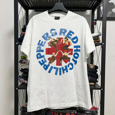 Red Hot Chili Peppers红辣椒乐队复古高街美式原宿风Rapc短袖T恤