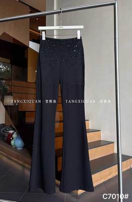 【堂家TXQ】C7010喇叭裤高腰裤春装泉熙正品女装