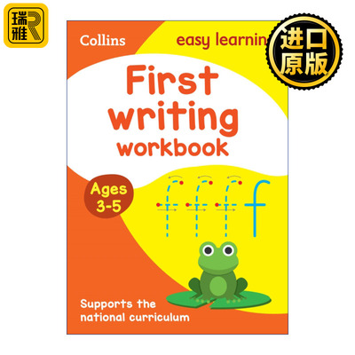 英文原版 Collins Easy Learning Activity Books Ages 3-5 First Writing Workbook 柯林斯易学儿童书写训练3-5岁 进口英语书籍
