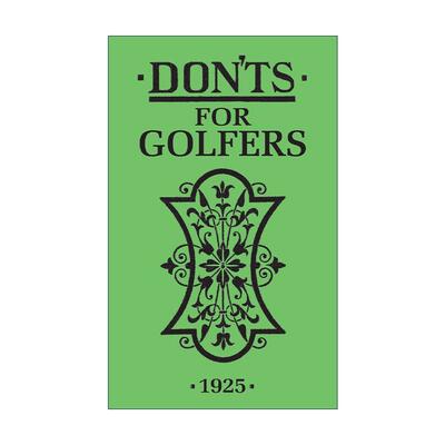 英文原版 Don'ts for Golfers 给高尔夫球手的建议 精装 英文版 进口英语原版书籍
