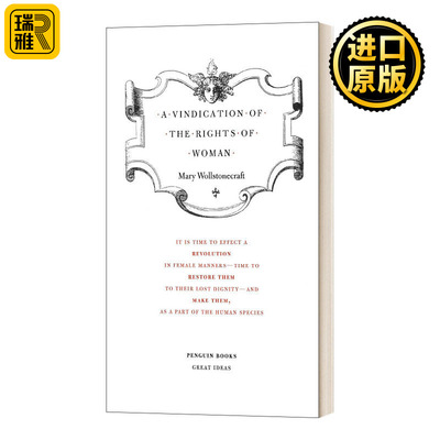 A Vindication of the Rights of Woman 女权辩护 玛丽沃斯通克拉夫特 英文原版