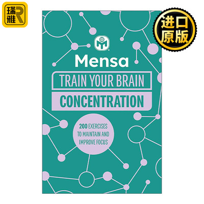 英文原版 Mensa Train Your Brain Concentration 门萨训练你的大脑专注力 200个练习 英文版 进口英语原版书籍