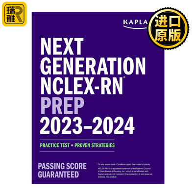 Next Generation NCLEX-RN Prep 2023-2024 卡普兰美国注册护士考试备考2023-2024