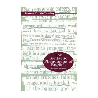 英文原版 The Syntactic Phenomena of English 英语语法现象 芝加哥大学语言学教授James D. McCawley 英文版 进口英语原版书籍