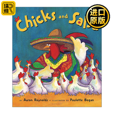 英文原版 Chicks and Salsa 薯片和辣酱 Paulette Bogan幽默动物绘本 英文版 进口英语原版书籍