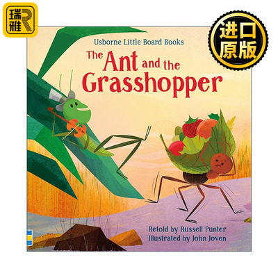 The Ant and the Grasshopper 蚂蚁和蚂蚱 尤斯伯恩小小纸板书系列 儿童绘本 英文原版
