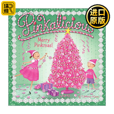 英文原版 Pinkalicious Merry Pinkmas 粉红控 圣诞节 纸板书 英文版 进口英语原版书籍