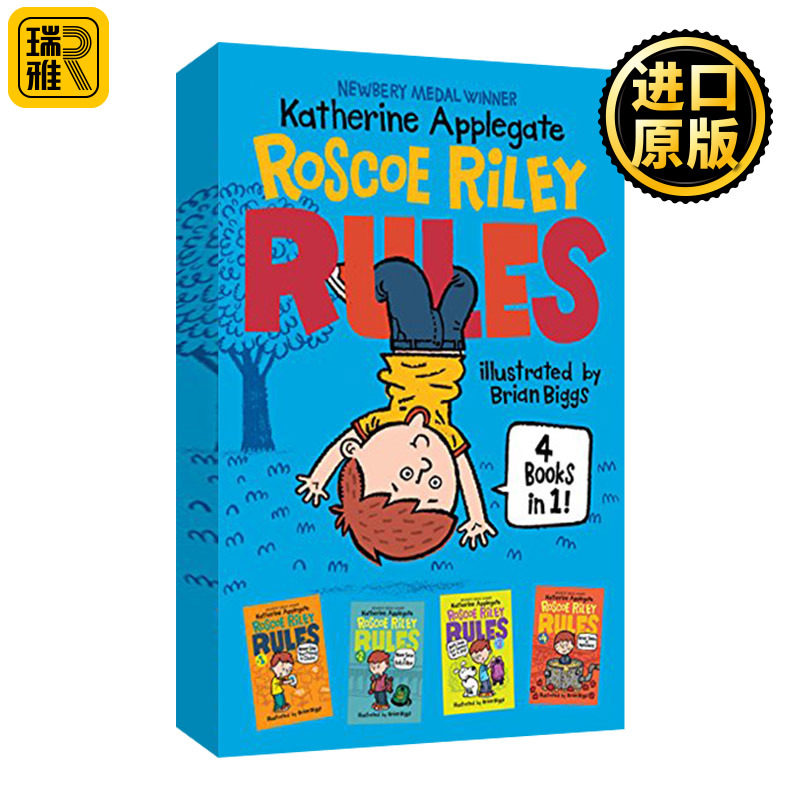 英文原版 Roscoe Riley Rules 4 Books in 1!罗斯科莱利规则1-4精装合集英文版进口英语原版书籍_虎窝淘