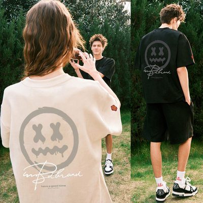 MBD小恶魔重磅笑脸短袖T恤男女同款宽松休闲半袖百搭体恤潮牌