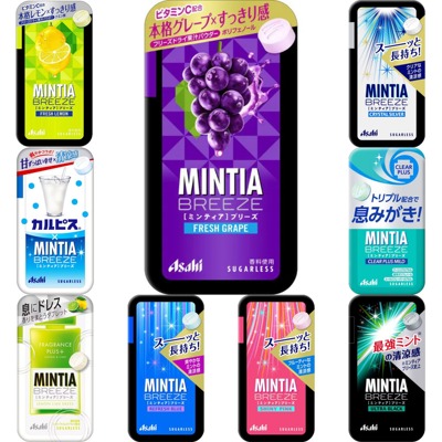 【直邮】日本朝日MINTIA润喉糖葡萄柠檬薄荷桔梗响声丸含片便携装