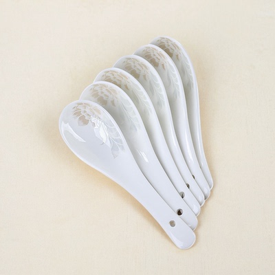 家用小汤勺骨瓷小马戈饭勺小调羹喝汤勺粥勺创意陶瓷勺长柄汤匙