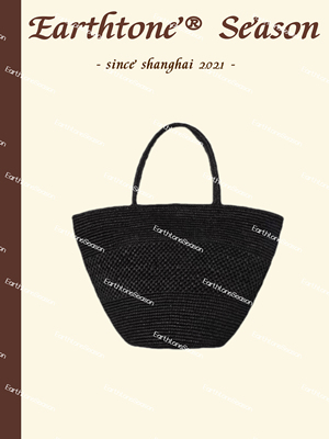 Earthtone“极简主义”*R家同款拉菲草包高级托特包度假包大容量