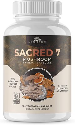 美国代购Naturealm Sacred 7 Mushroom Extract Capsules - Chaga