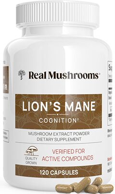 美国代购Lions Mane Mushroom Cognition Capsules (120 Capsules