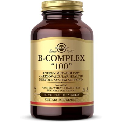 美国代购Solgar BComplex 100Vegetable Capsules