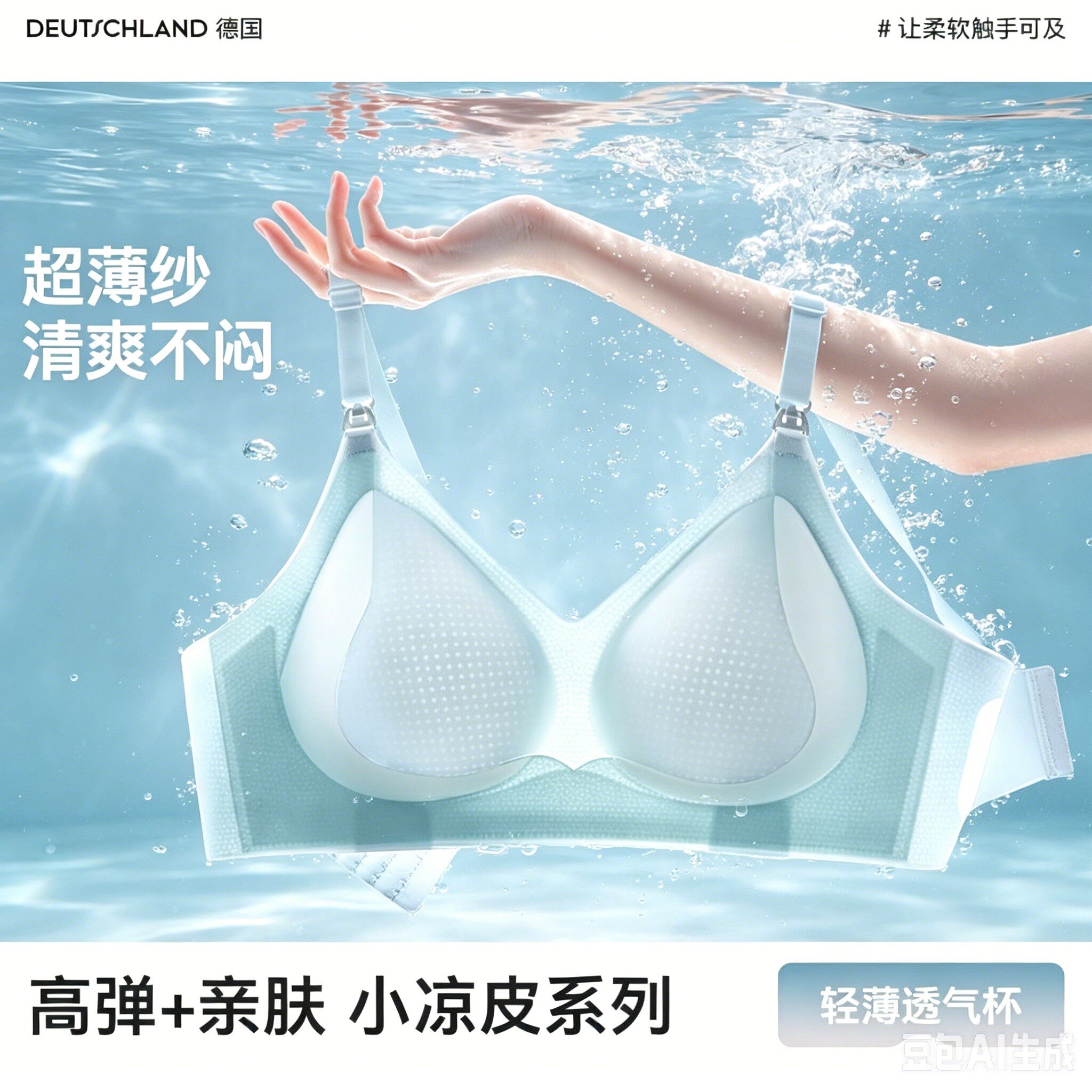 哺乳文胸无痕聚拢防下垂上开扣固定杯大胸显小喂奶内衣女夏季薄款