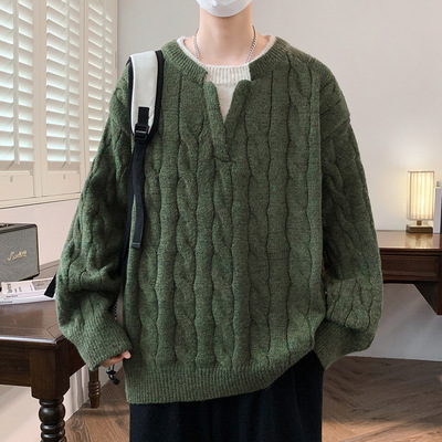 明星同款加厚毛衣男初中高中学生针织打底衫青少年大童保暖内搭上