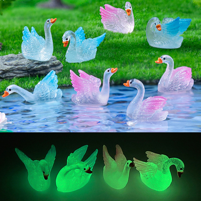 16款可爱树脂天鹅摆件手工小动物