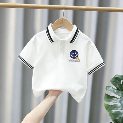 夏季宝宝透气吸汗翻领POLO衫