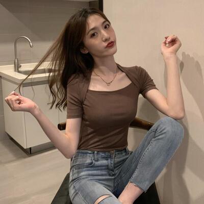 短袖甜美其他jaz复古方领