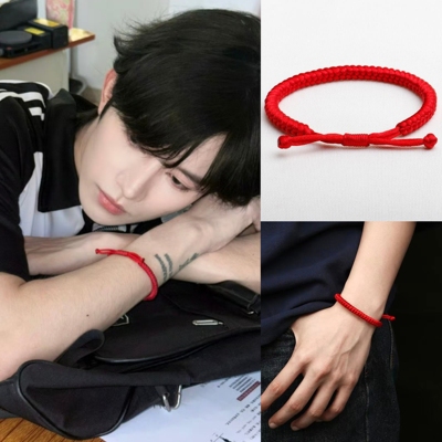 黄星Eliot花咏同款红色编织手绳链串环饰Desire4 邱鼎杰 垂涎周边