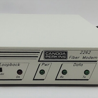 Canoga Perkins 2262S01111 E1T1 Fiber Optic StandAlone Modem