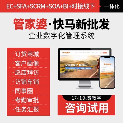 管家婆小程序分销有赞微商城供应链订单订货系统批发零售管理软件