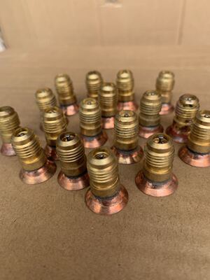 黄铜针阀嘴制冷维修小配件4分喇叭口2分螺纹口4分外牙转2分加氟口