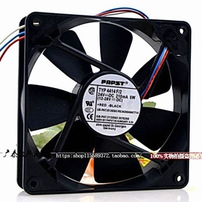 TYP 4414F 24V 5W原装正品德国PAPST 120*120*25 2线高端设备风扇
