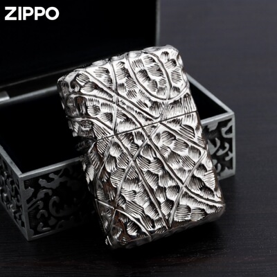 Zippo正品打火机DIY陨石坑铠甲纯爷们重工煤油机收藏送礼