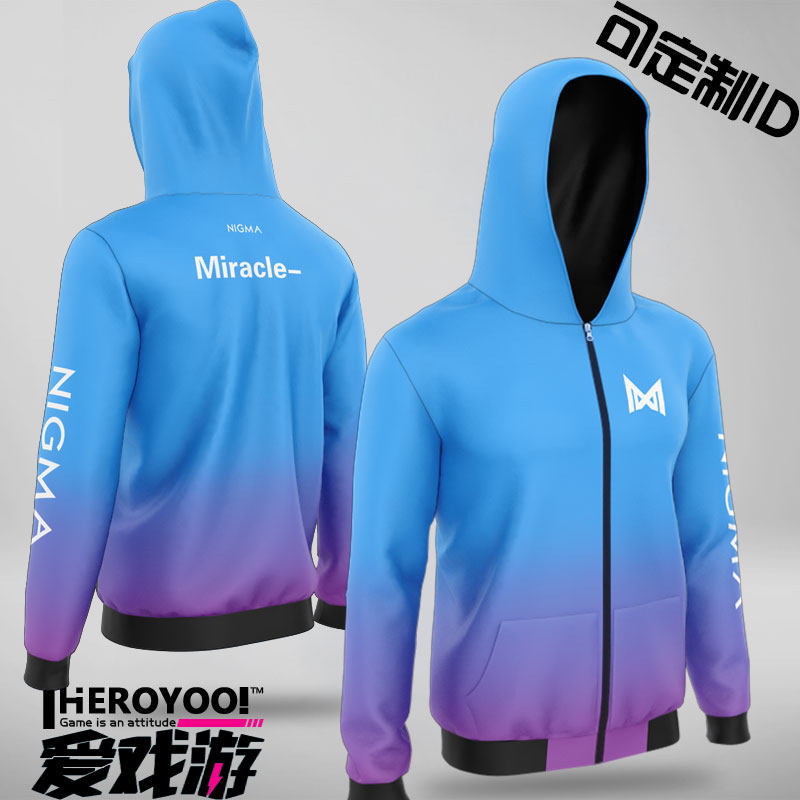 NIGMA战队服miracle可订制ID衣服MAJOR短袖dota2电竞TI10卫衣外套