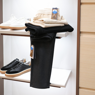 意式奢华2025秋冬季新款男士高端含羊毛醋酸混纺宽松直筒长裤1430