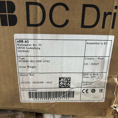 议价直流调速器DCS880-S02-0300-05X0DCS880S02030005X0