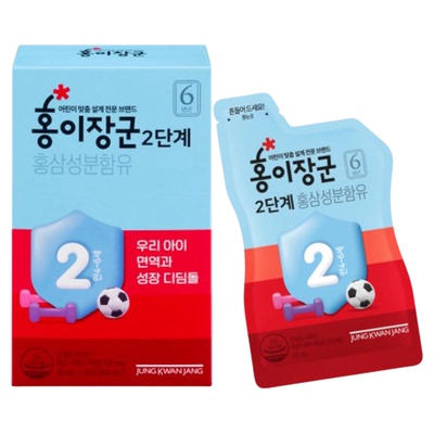 正官庄 新升级配方红儿将军第2阶段4-6岁20ml*10包高丽参增强体魄