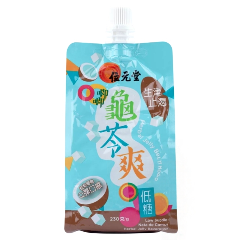 位元堂唧唧龟苓爽椰果低糖230g办公零食夏日祛火解暑吸吸果冻布丁