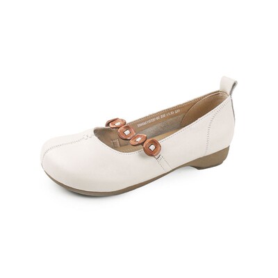 意尔康女鞋2026年春季新款真皮乐福鞋时尚舒适豆豆鞋5564AA11533Y