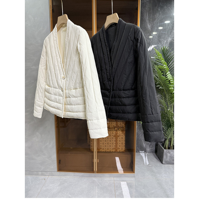 尖货！压条V领白鸭绒羽绒服外套