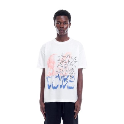 欧美潮牌COLE BUXTON小众涂鸦手绘印花CB字母休闲宽松圆领短袖