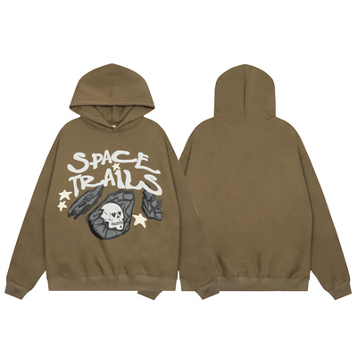 正确版本Broken Planet卫衣陨石流星碎片发泡印花宽松美式连帽衫