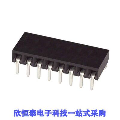 535676-7连接器 《 CONN RCPT 8POS 0.1 GOLD PCB R/A    》
