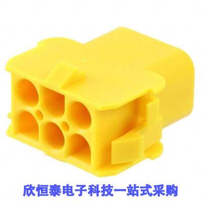 1-480705-4连接器 《 CONN CAP 6POS UNIV-M-N-L YELLOW    》