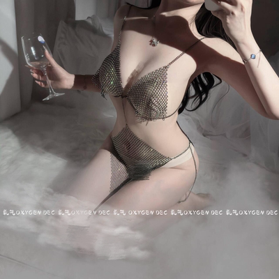 欧美挂脖辣妹睡裙女性感