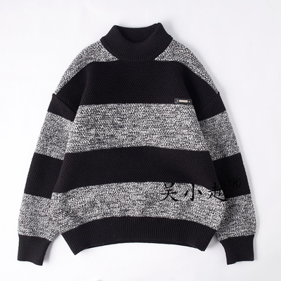 吴小越w1875男童毛衣秋冬新款韩版宽松儿童上衣男孩冬装潮牌